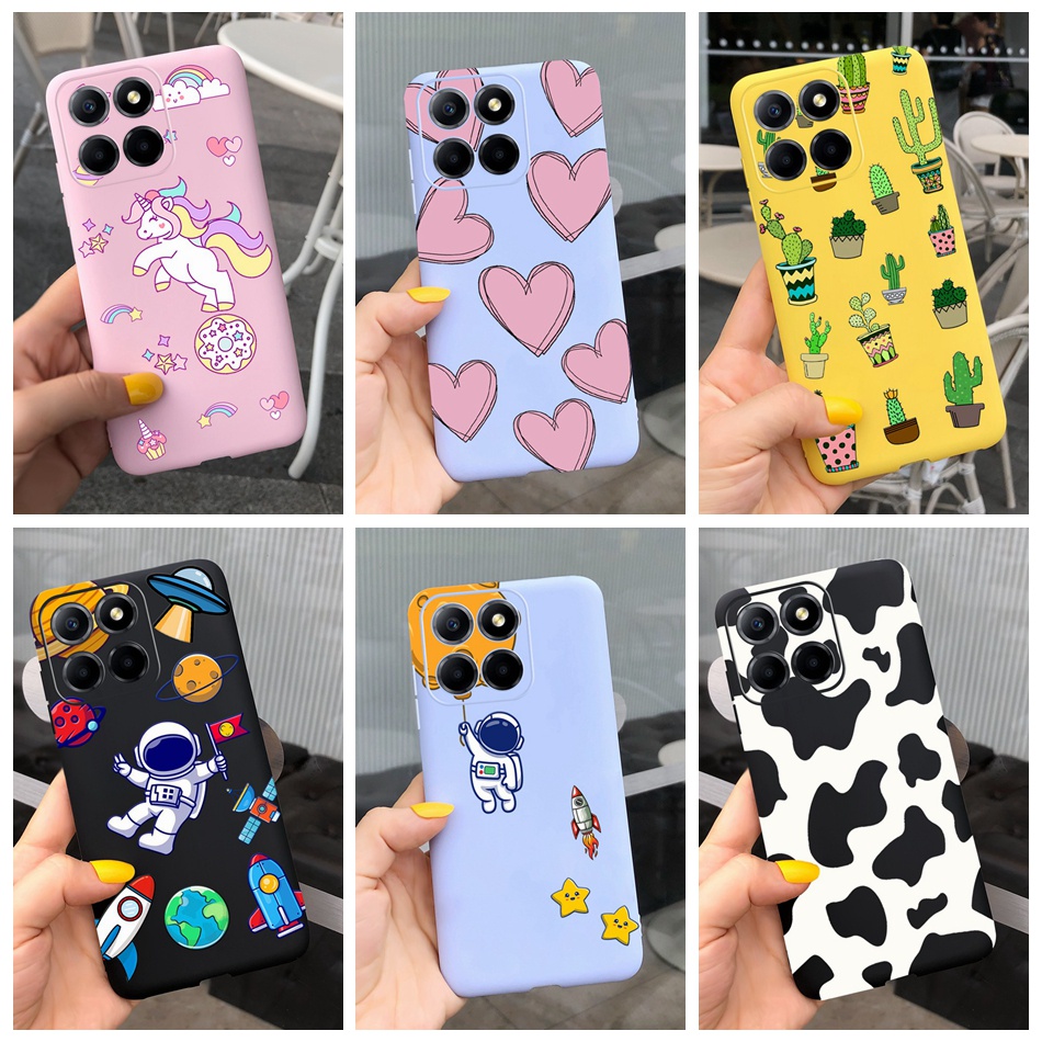 Honor X6 VNE-LX1 / Honor X8 5G VNE-N41 Cute Astronaut Cactus Pattern ...
