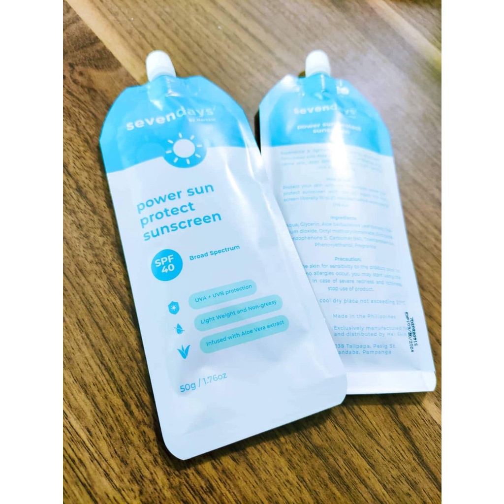 SEVENDAYS Power Sun Protect Sunscreen SPF 40 50g SACHET | Herskin Kath ...