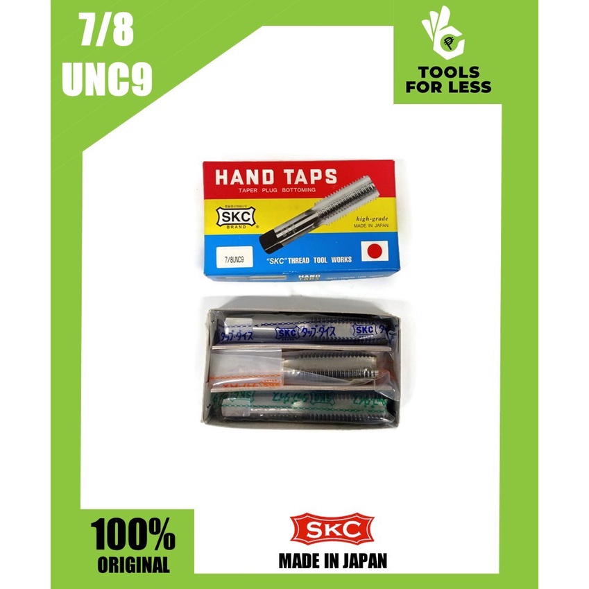SKC 3 pcs. Hand Tap 7/8 UNC9 Made in Japan | Shopee Philippines