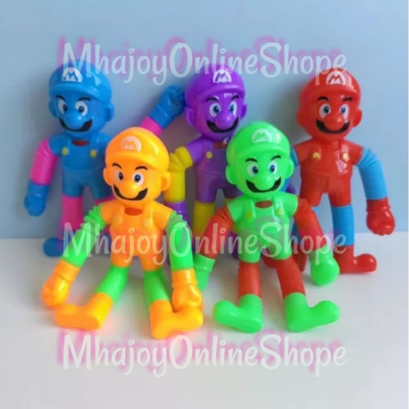 Luminous Super Mario Pop Tube Bobby Toy with Lights | Shopee Philippines