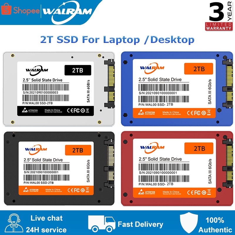 WALRAM 2TB SSD Sata3 Hard Disk 480GB 512GB 1TB 2.5" Internal Hdd Solid ...