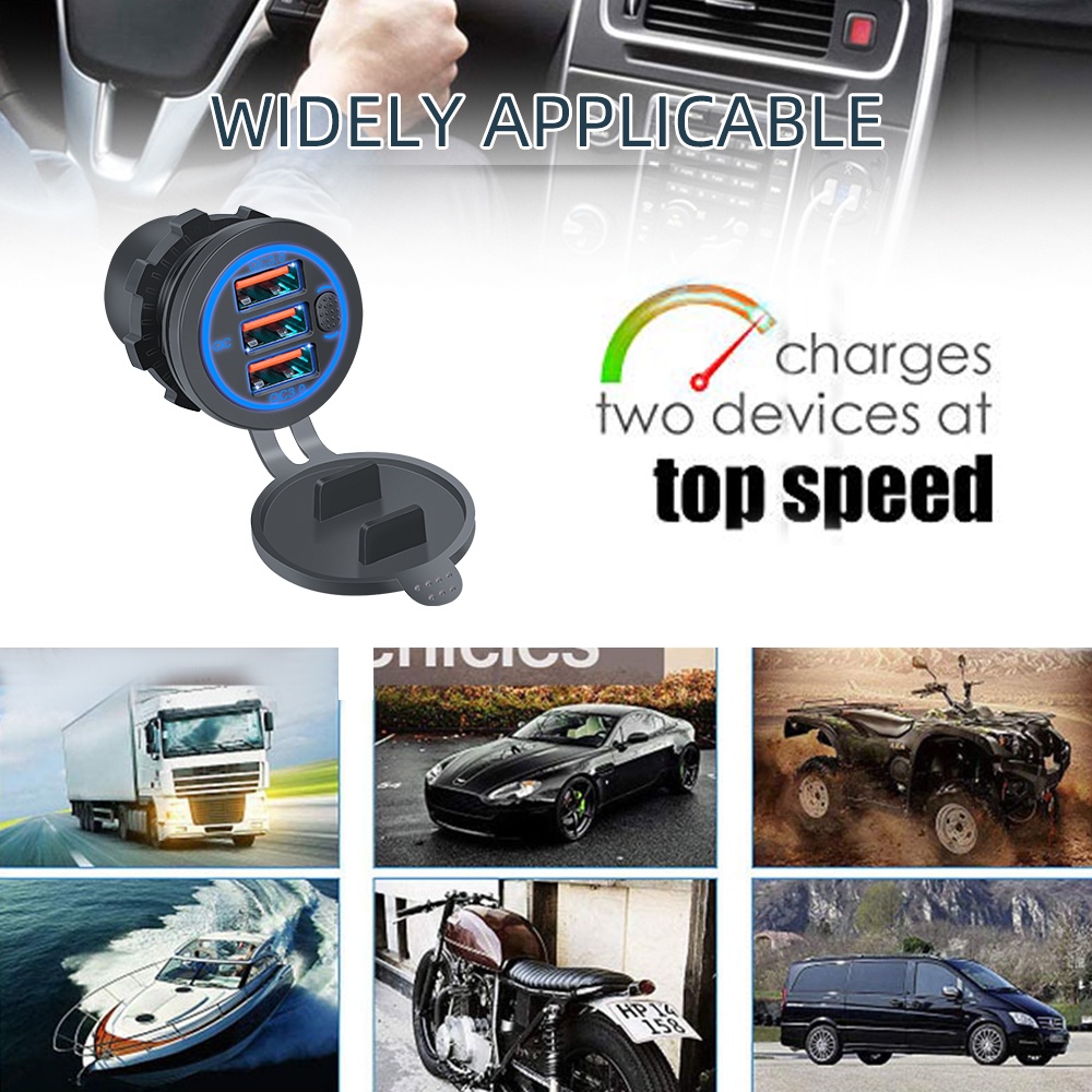 (Local seller) 12v/24v 60w USB-C Multiple Car Charger Socket With ...