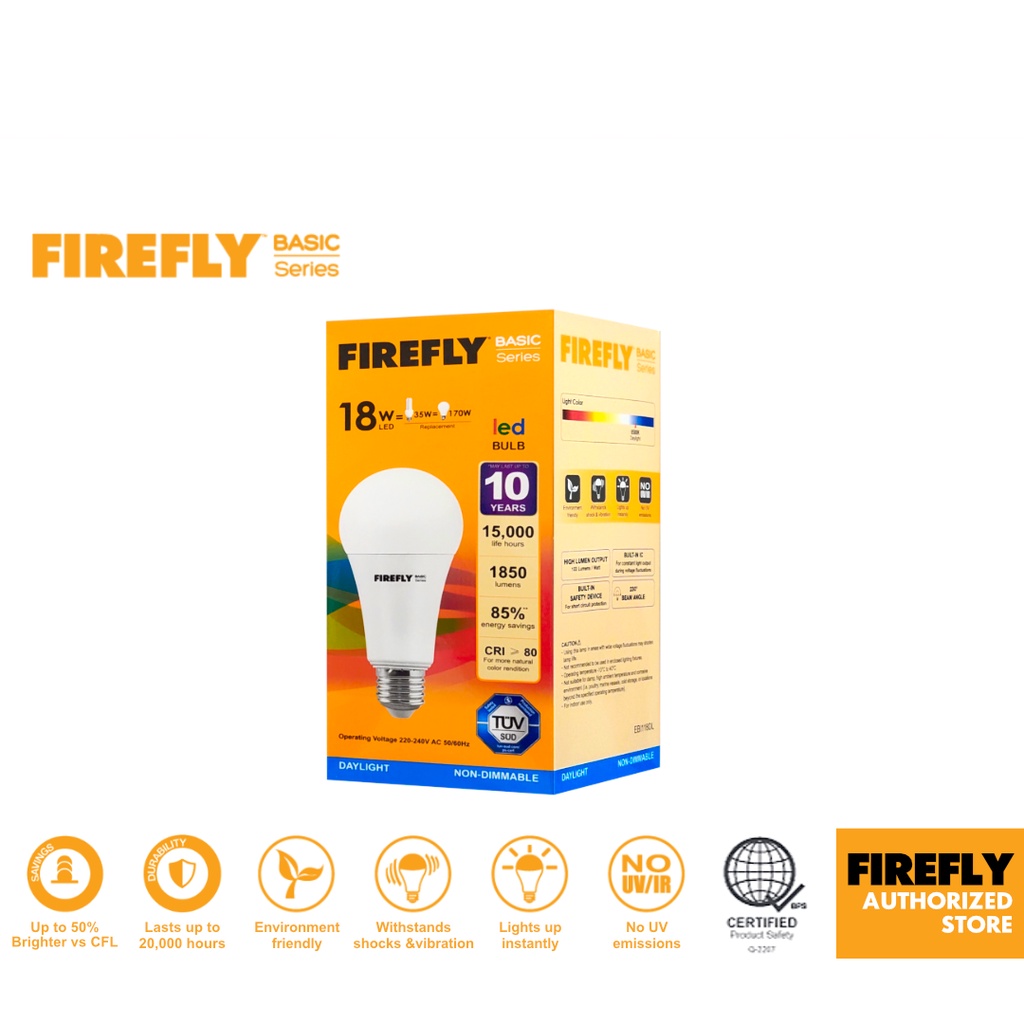 Firefly Basic Series LED Light Bulb Lamp | Shopee Philippines