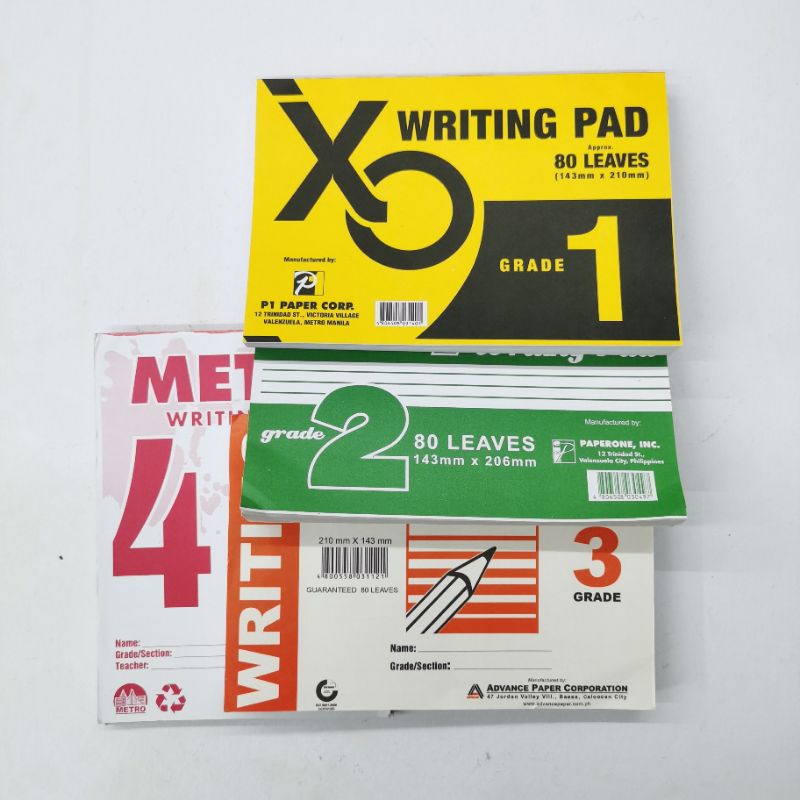 5pad writing pad grade 1 2 3 4 (pad) | Shopee Philippines