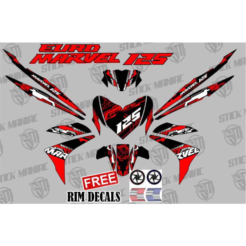 Euro marvel 125 full body decals | Shopee Philippines