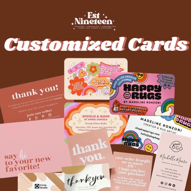 Piso print Customized Thank you card | Invitation Card | Loyalty Card ...