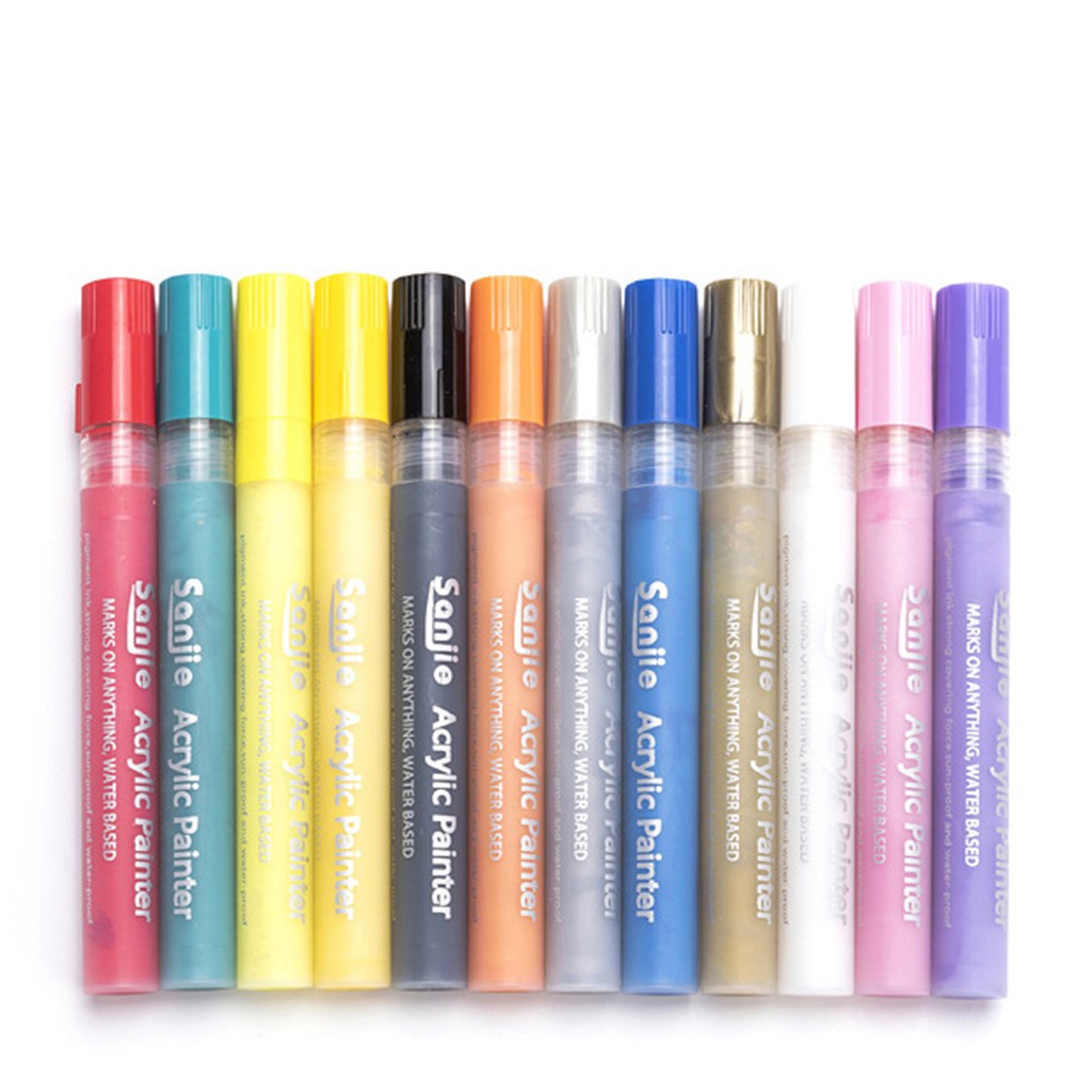 1pc Basic Colors Acrylic Permanent Waterproof Marker Pen For Drawing ...
