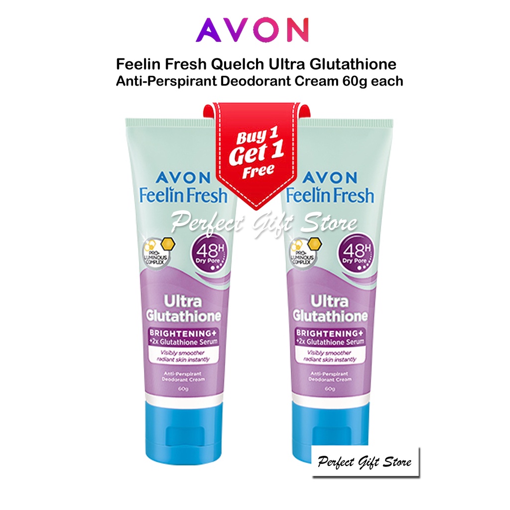 AVON Feelin Fresh Anti-Perspirant Deodorant Cream Glutathione 60g each ...