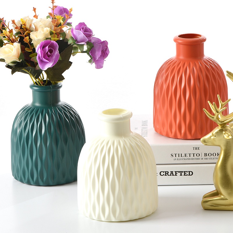 Plastic Vase flower vase Drop-resistant pots flowers artificial flowers ...