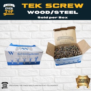 (1box) Tek Screw Wood & Steel/Metal (Sold Per Box) Text Screw | Tex ...