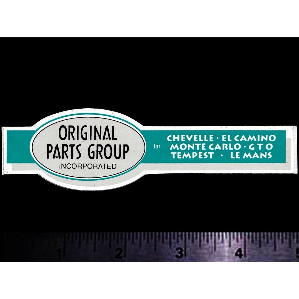 x2 ORIGINAL Parts Group - Orig. Vintage Racing Decal/Sticker Chevy ...
