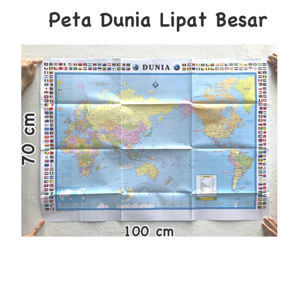 Large Folding World Map | Shopee Philippines