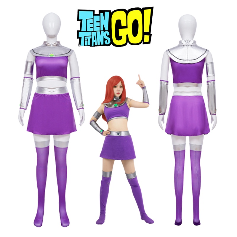 Titans Vibrant Teen Starfire Cosplay Costume Wig For Adults Perfect For ...
