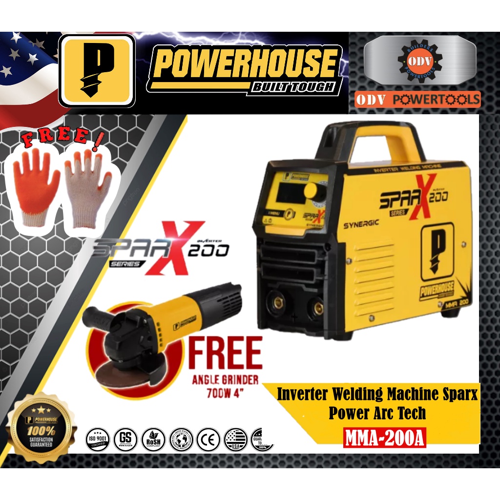 Powerhouse Inverter Welding Machine Sparx Power Arc Tech MMA-200A [FREE ...