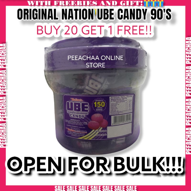 Ube nation candy langka strawberry milk milky moo per tub with freebies ...