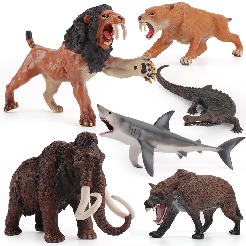Simulation Ancient Era Animal Model Megalodon Crocodile Mammoth Saber ...