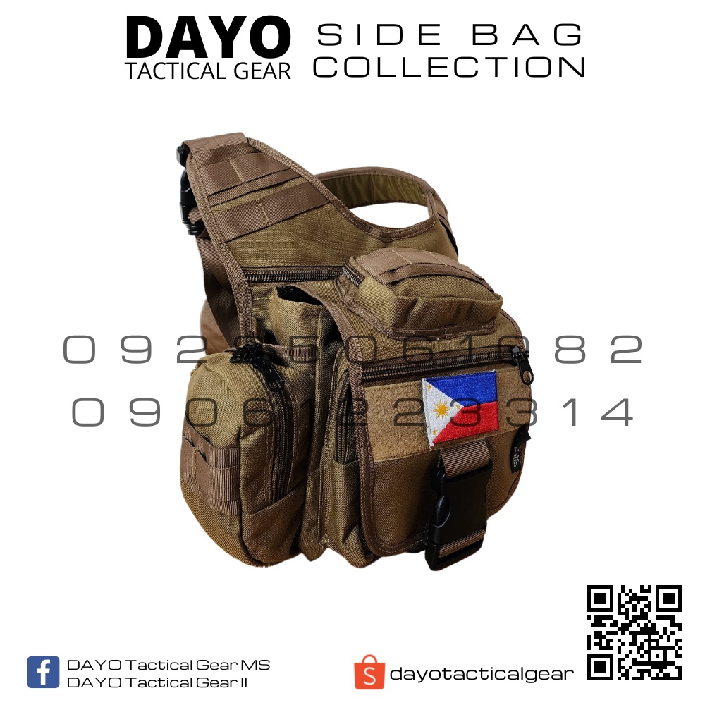 (DAYO) SLING BAG QUICKDRAW W/HOLSTER Original CORDURA1000 Gunbag, Side ...