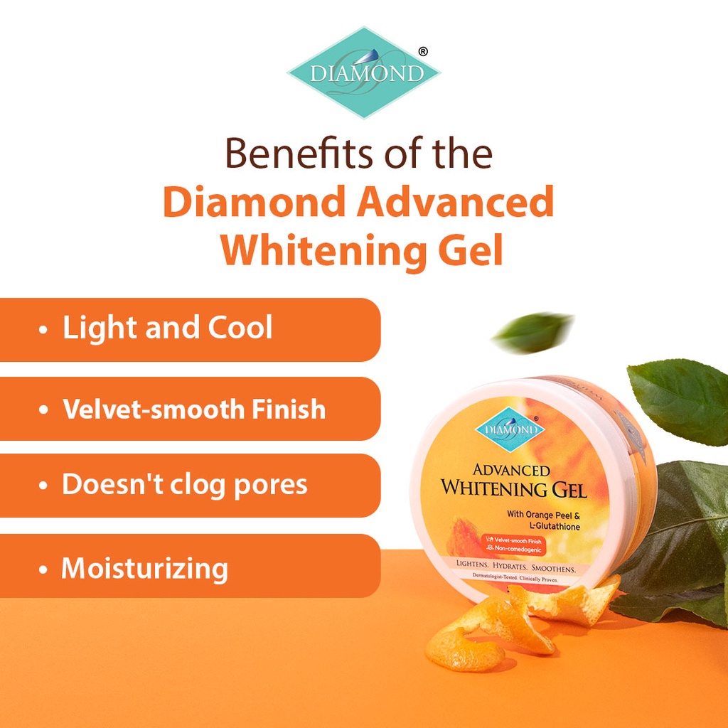 Diamond Advanced Whitening Gel 200g with Orange Peel and L Glutathione ...