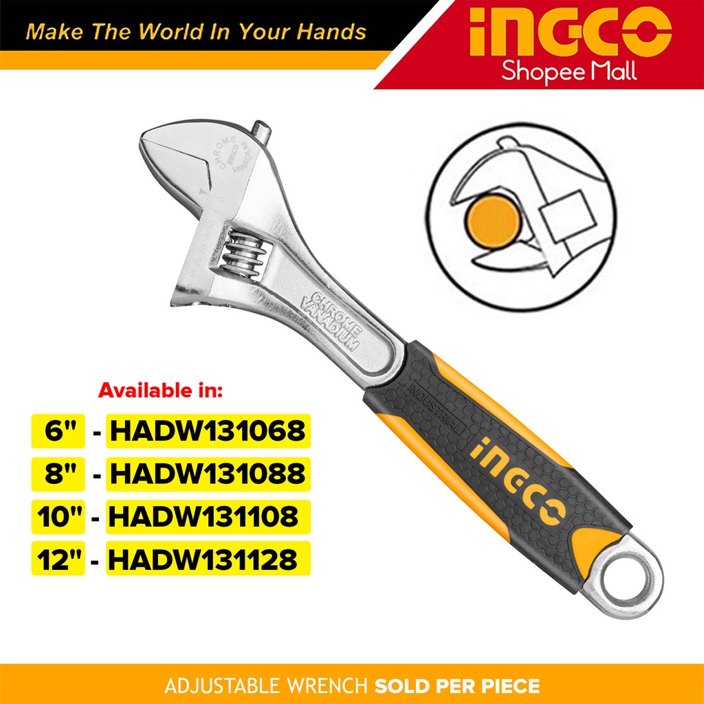 Ingco Adjustable Wrench Katala Enlarge Open Monkey Wrench Multifunction ...