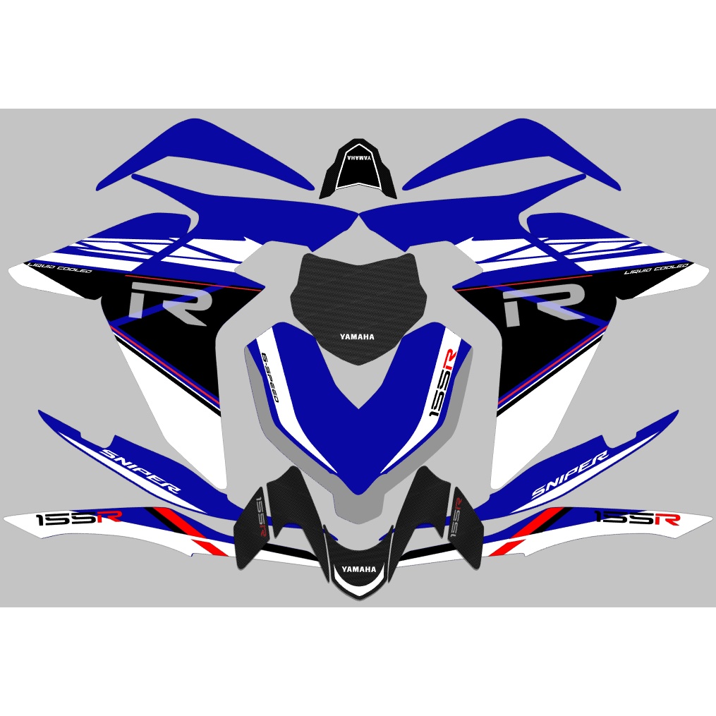 Sniper 155 Fulldecals laminated High quality Glossy Materials Sticker ...