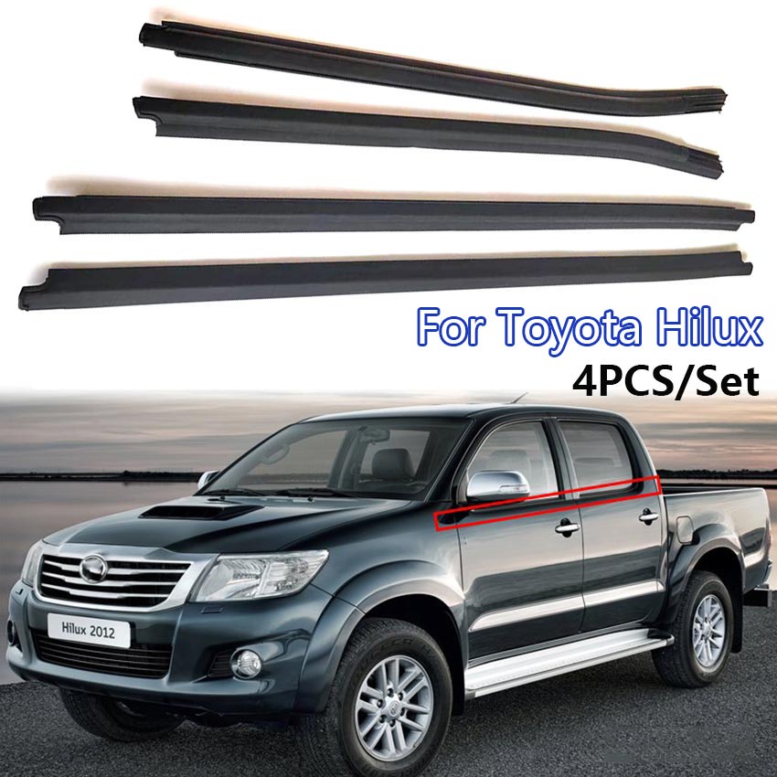 4Pcs/Set Toyota Hilux Car Outside Window Moulding Weatherstrip Seal ...