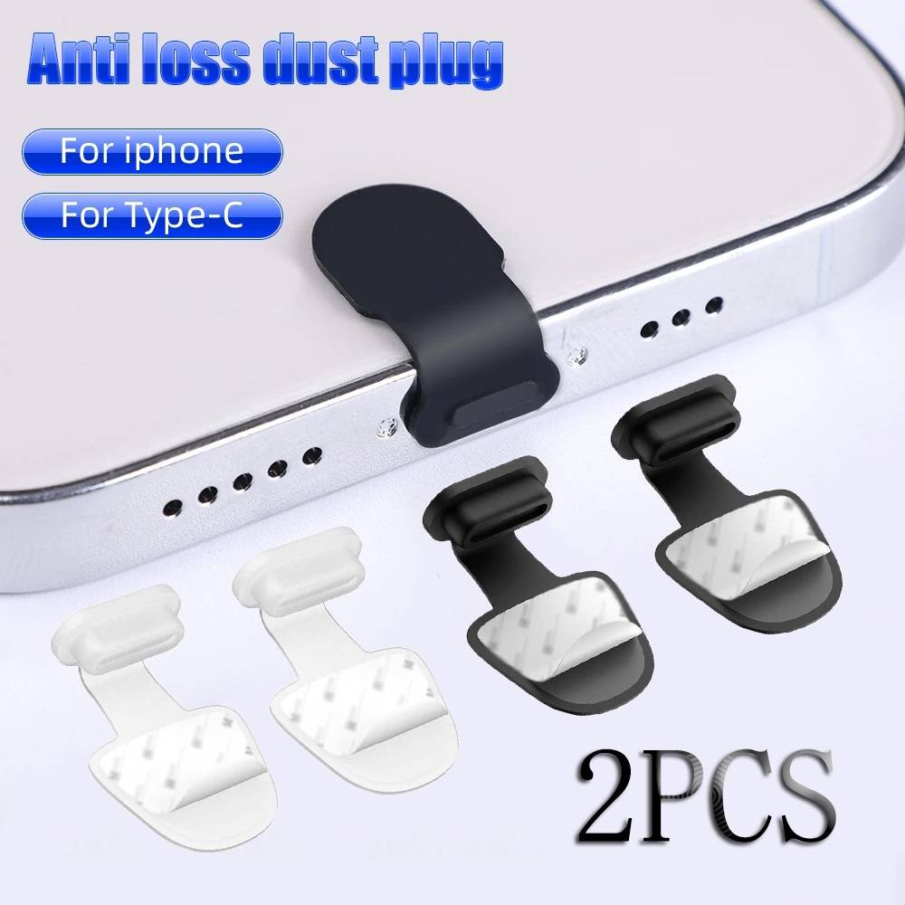 Black Translucent USB Type-C Port Protector Dustplugs Cover Charging ...