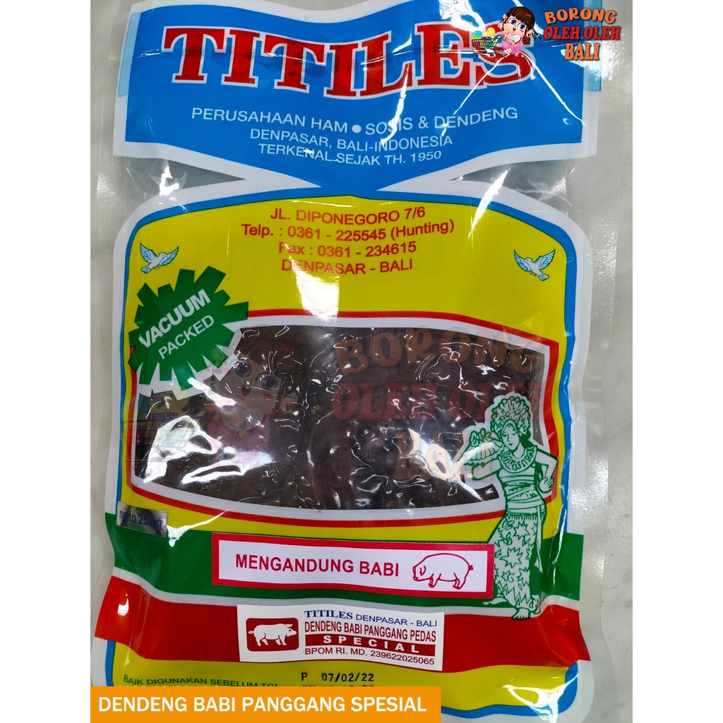 Special TITILES PORK DENDENG 250 GRAM BALI TITILES DENDENG SPECIAL PIG ...