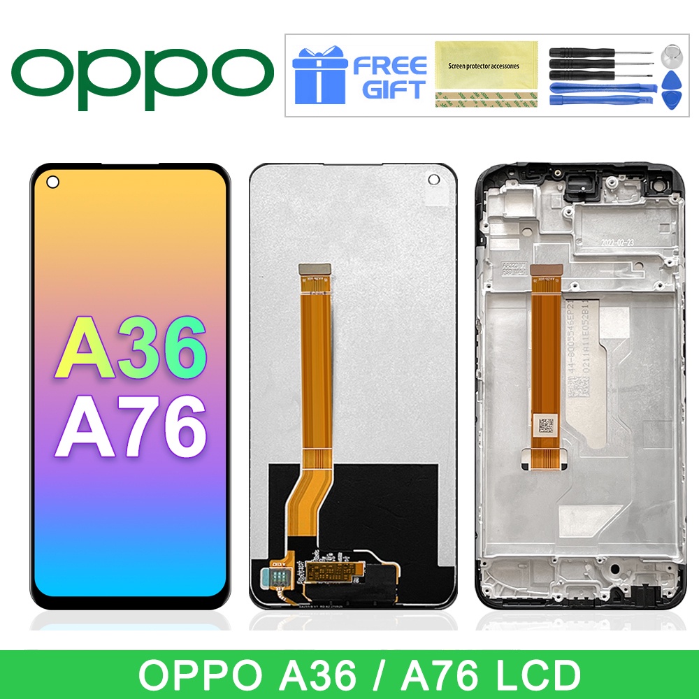 For OPPO A36/A76 LCD Display Touch Screen Assembly Replacement Panel ...