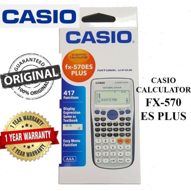 Casio Scientific Calculator FX-570ES Plus New Model with 417 Functions | Shopee Philippines