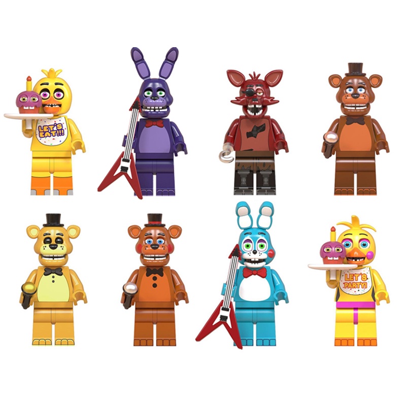 Five Nights at Freddy's Building Blocks Toy Golden Freddy Bonnie Game ...