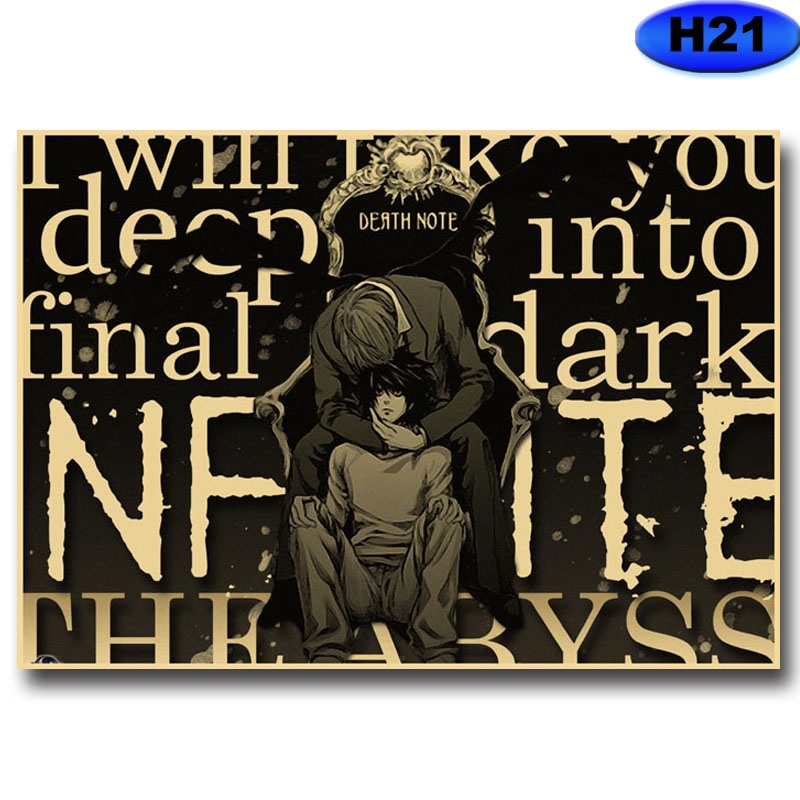 Japanese Anime Death Note Posters Retro Home Wall Decoration Items ...