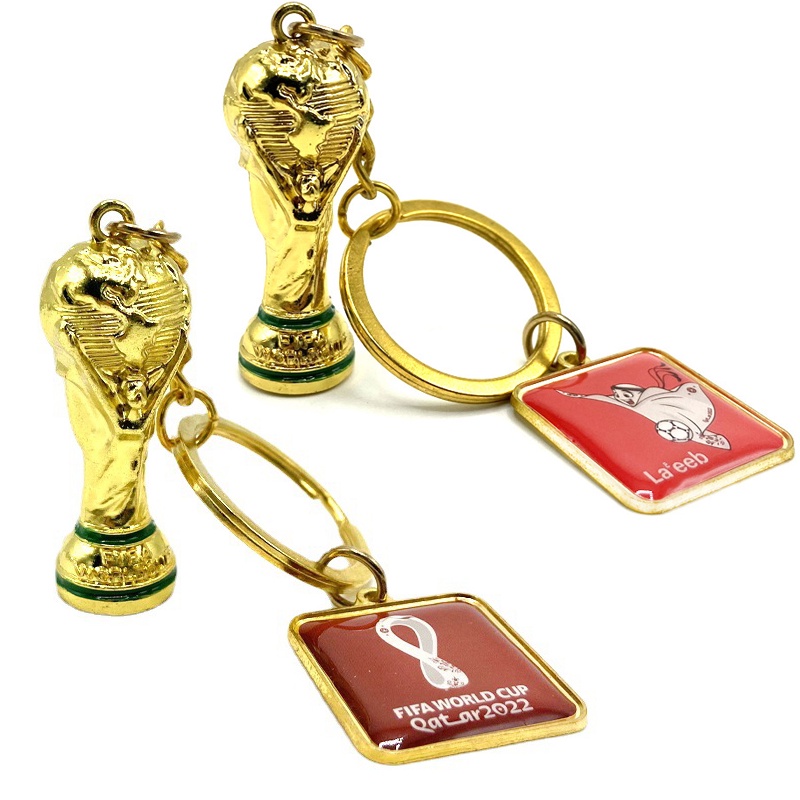 2022 FIFA WORLD CUP QATAR 3D Trophy Keychain With Official Emblem - Own ...