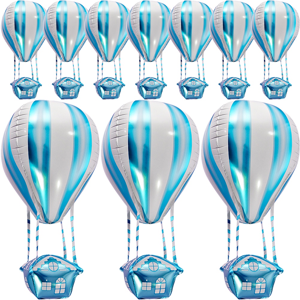 [READY STOCK] 10 Pcs Kids Decor Hot Air Balloon Shaped Balloons Scene ...