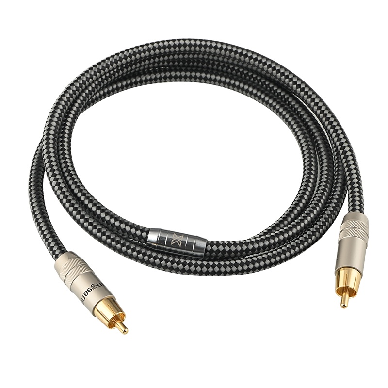 Silver Plated Copper Digital Coaxial Cable Double Shield SPDIF 75Ω ...