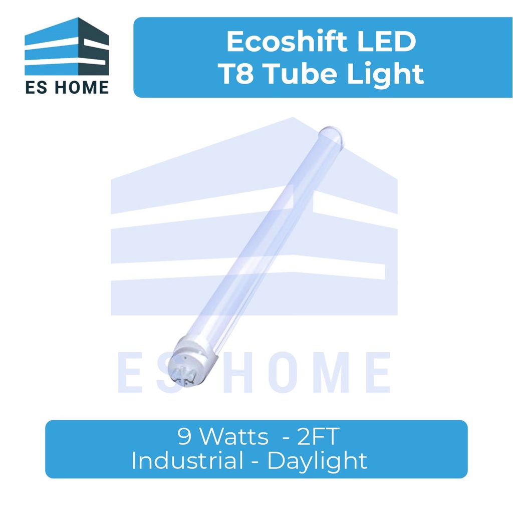 ECOSHIFT 9W 18W T8 LED Tube Light Industrial Type ECOM-SDP | Shopee Philippines