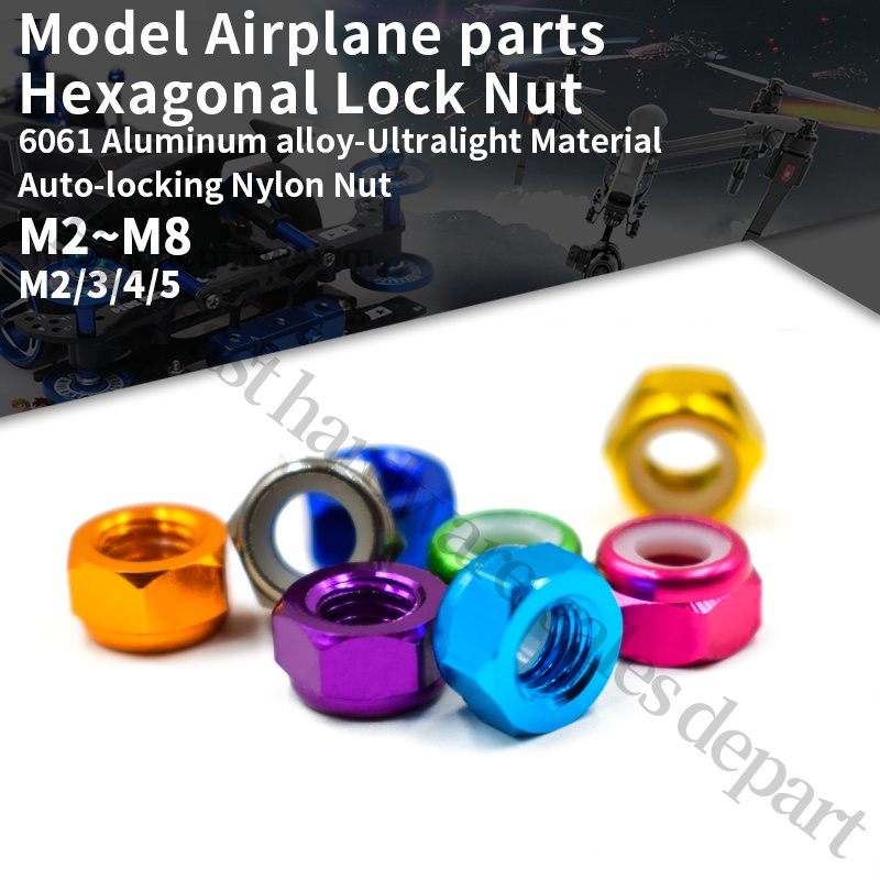 Aluminum NUT Nylon NUT HEX NUT ORDINARY HEXAGONAL Color Locknut Locking ...