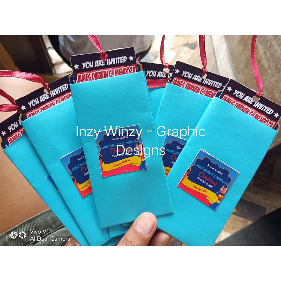 SUPERMAN BOOKMARK TYPE INVITATION | Shopee Philippines