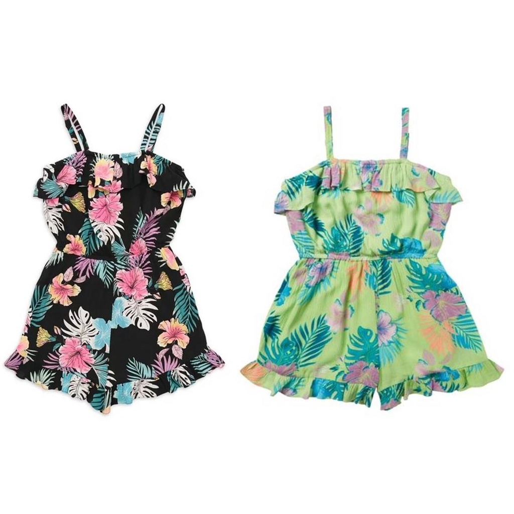 Justice Girls Ruffle Detail Woven Romper clothes , Sizes XS-L | Shopee ...
