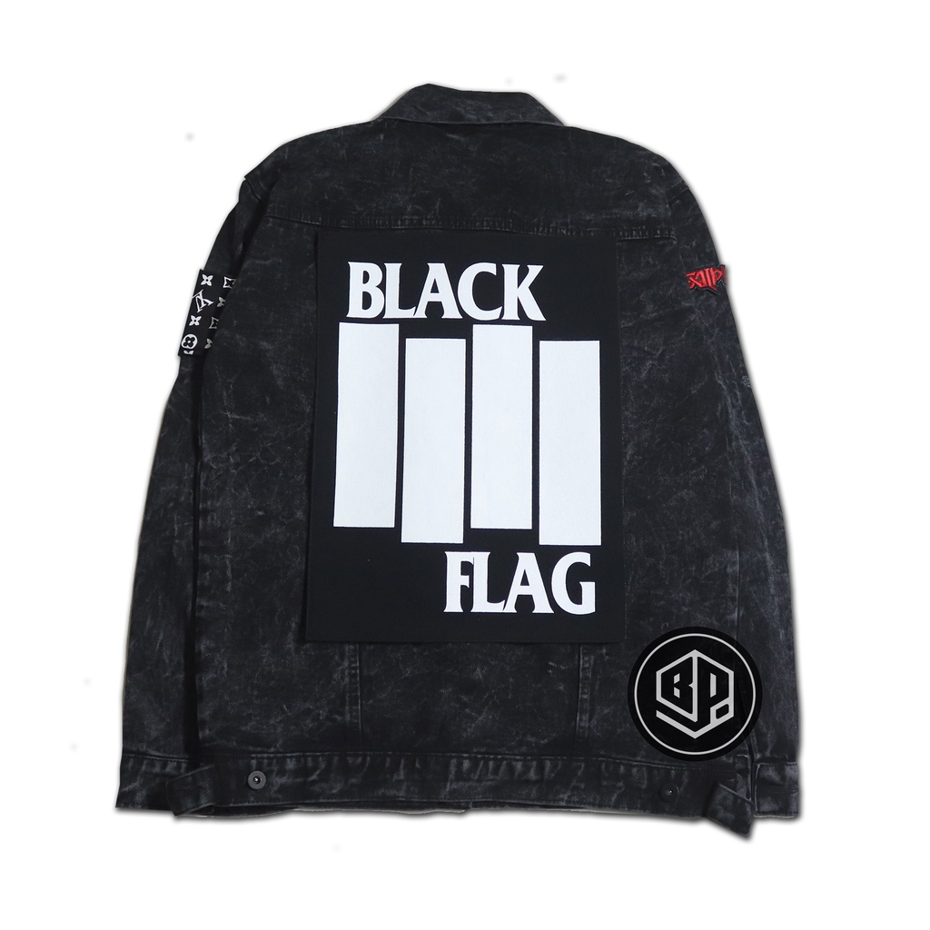 Black FLAG Large Back Sewing Screen Printing PATCH | Shopee Philippines