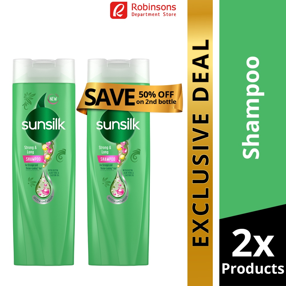 Sunsilk Green Strong & Long 180ml (1+1) | Shopee Philippines