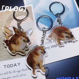 Steve Cute cheems Pet Keychain 4-5CM Acrylic Pendants Birthday Gift D ...