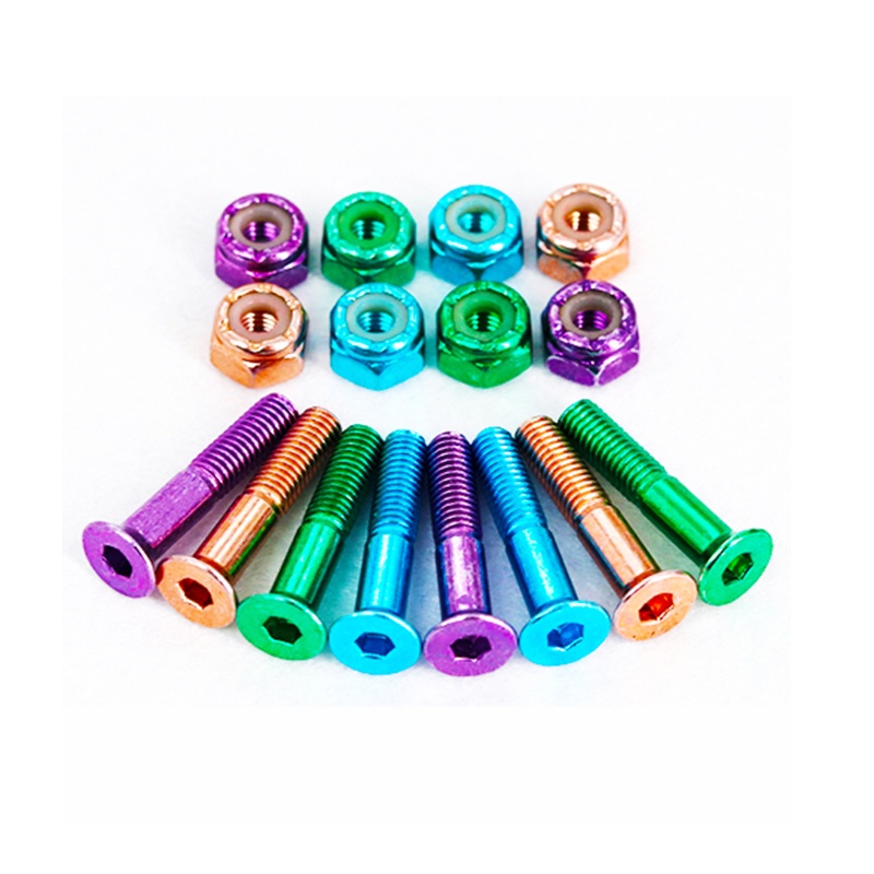 1 set skateboard hardware 25mm Colorful inner Hexagon Carbon Steel ...