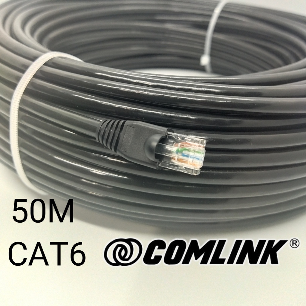 50M CAT6 Lan Cable 50 Meters COMLINK Outdoor UTP Ethernet Patch Cable ...