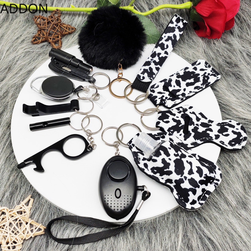 Various color female safety key chain combinations, complete sets, self ...