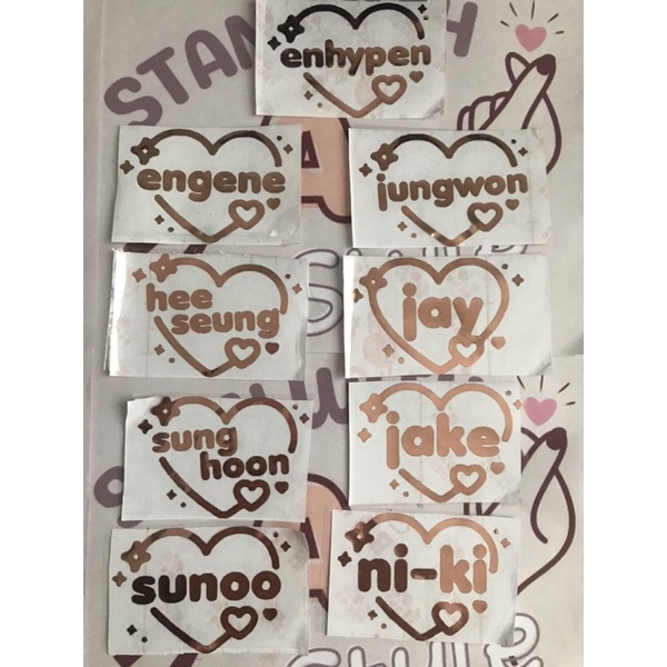 ENHYPEN NAME - HEART DECALS | Shopee Philippines