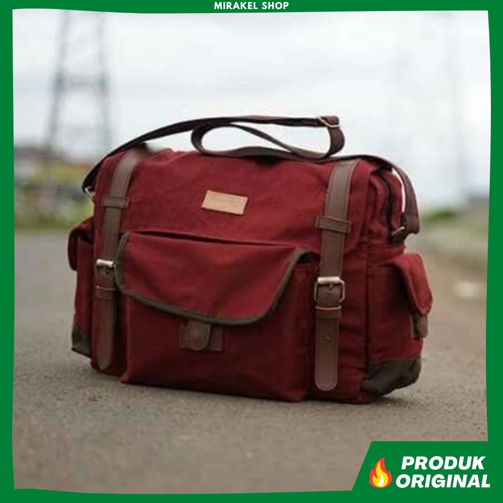 Haywood Maroon Sling Bag Messenger Bag Laptop Work School College ...