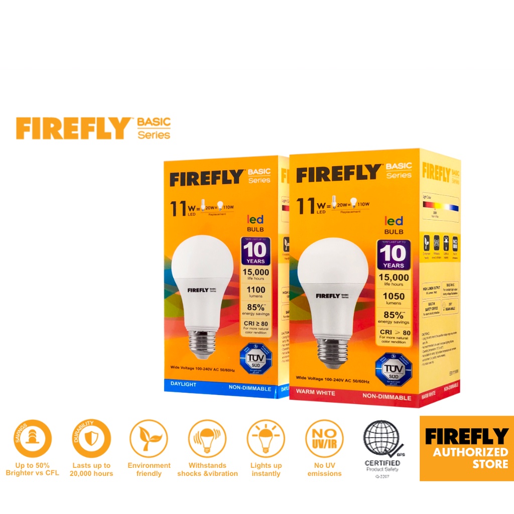 Firefly Basic Series LED Light Bulb Lamp | Shopee Philippines