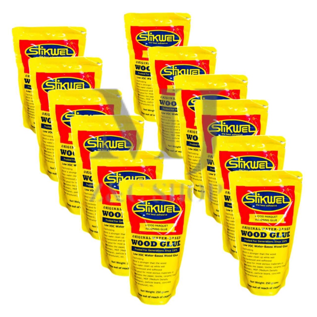 ( 12 pcs ) Stikwel Wood Parquet Flooring Glue 250G ( POUCH ) | Shopee ...