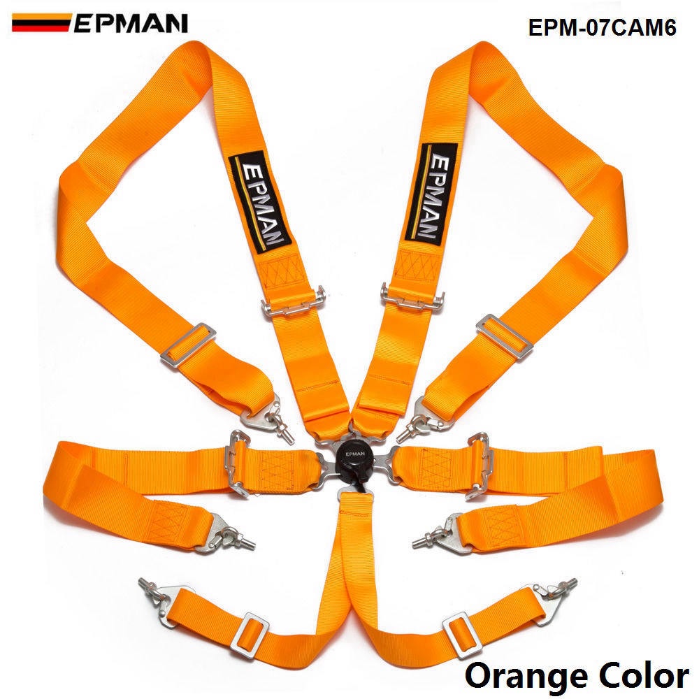 Universal One 6 Point Racing Safety Harness Camlock 3“ Steap Seat Belt ...