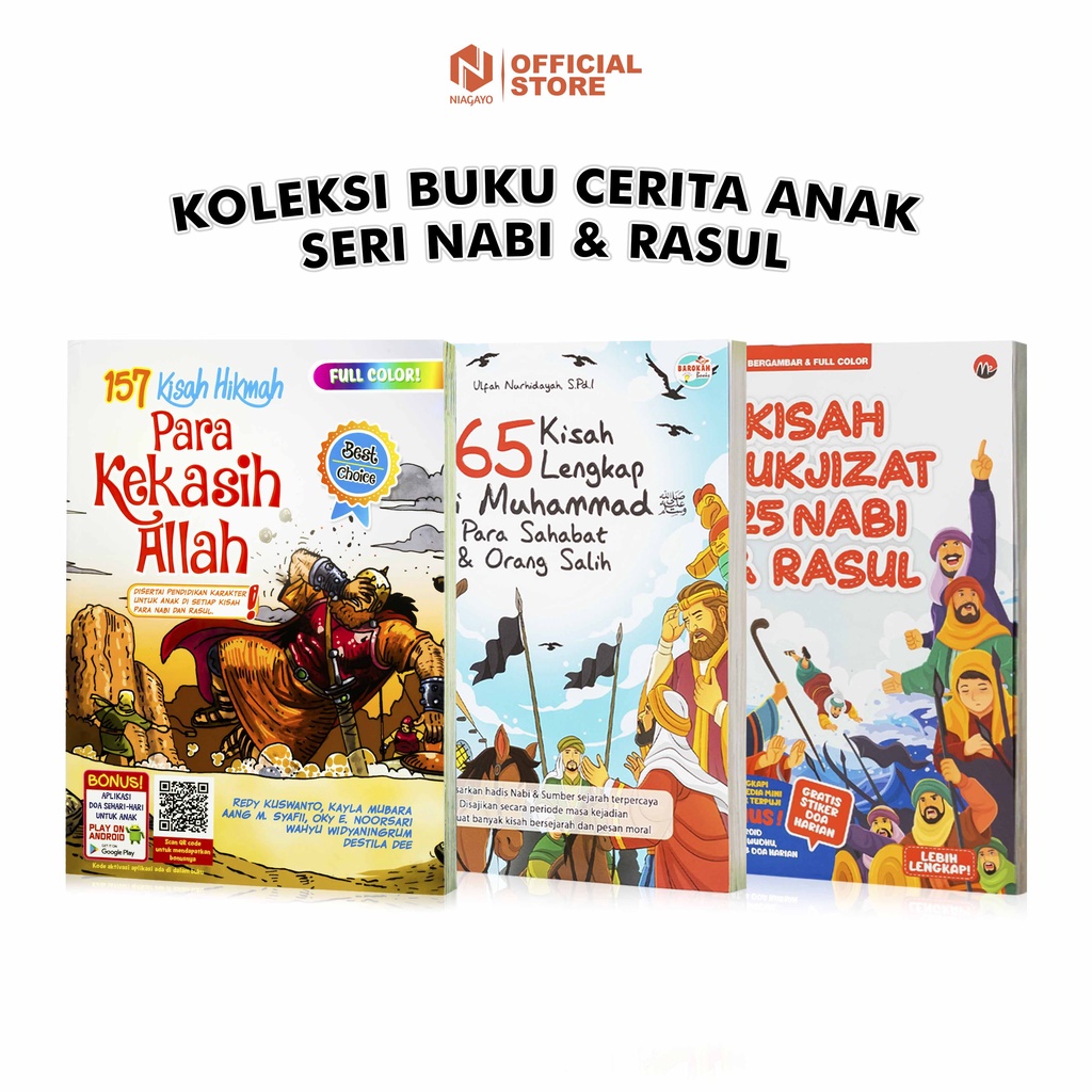 NABI Illustrated Children's Storybook Islamic Children 365 Complete ...